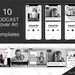 10 Editable Podcast Cover Art Templates. Podcast Canva BUNDLE. Pod Cast ...