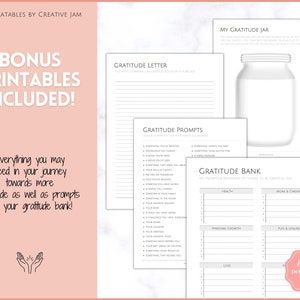 Printable Gratitude Journal BUNDLE Mindfulness Log, Gratitude Template ...