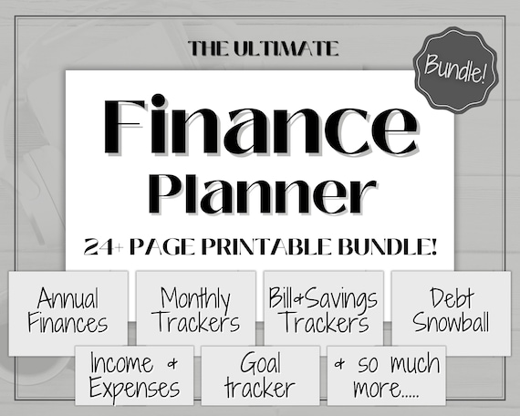 Financial Planner Printable BUNDLE Budget Template Savings | Etsy
