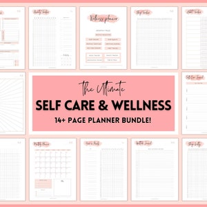 Wellness Planner BUNDLE! Self Care Journal, Printable Selfcare Tracker ...