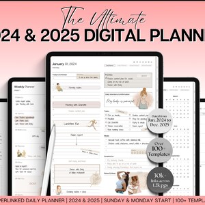 2024 2025 Digital Planner, Daily, Weekly, Monthly Planner, iPad Planner ...