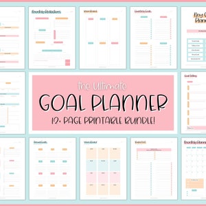 Goal Planner BUNDLE, 2024 Goals Tracker, SMART Goal Setting Kit, New ...