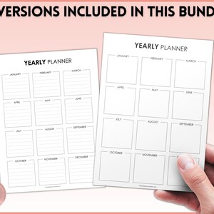 Yearly Overview, Editable Yearly Planner, Year at a Glance, Undated ...