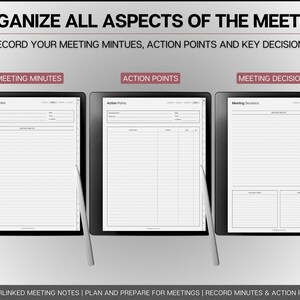 Templates for Kindle Scribe | Meeting Minutes, Meeting Agenda, Meeting ...