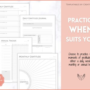 Gratitude Journal Printable BUNDLE Mindfulness Log Gratitude | Etsy