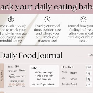 Boho Meal Planner Printable BUNDLE, Weekly Food Diary, Meal Tracker ...