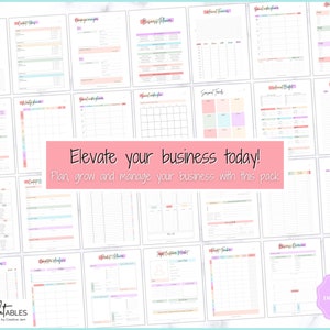 Side Hustle Planner Printable BUNDLE, Small Business Planner, Side ...