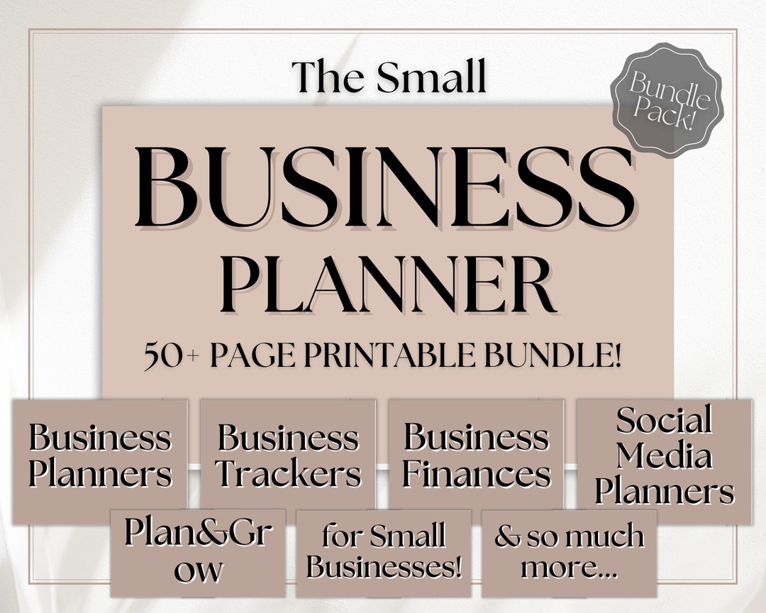 Printable Business Planner BUNDLE, Small Business Planner, Side Hustle ...