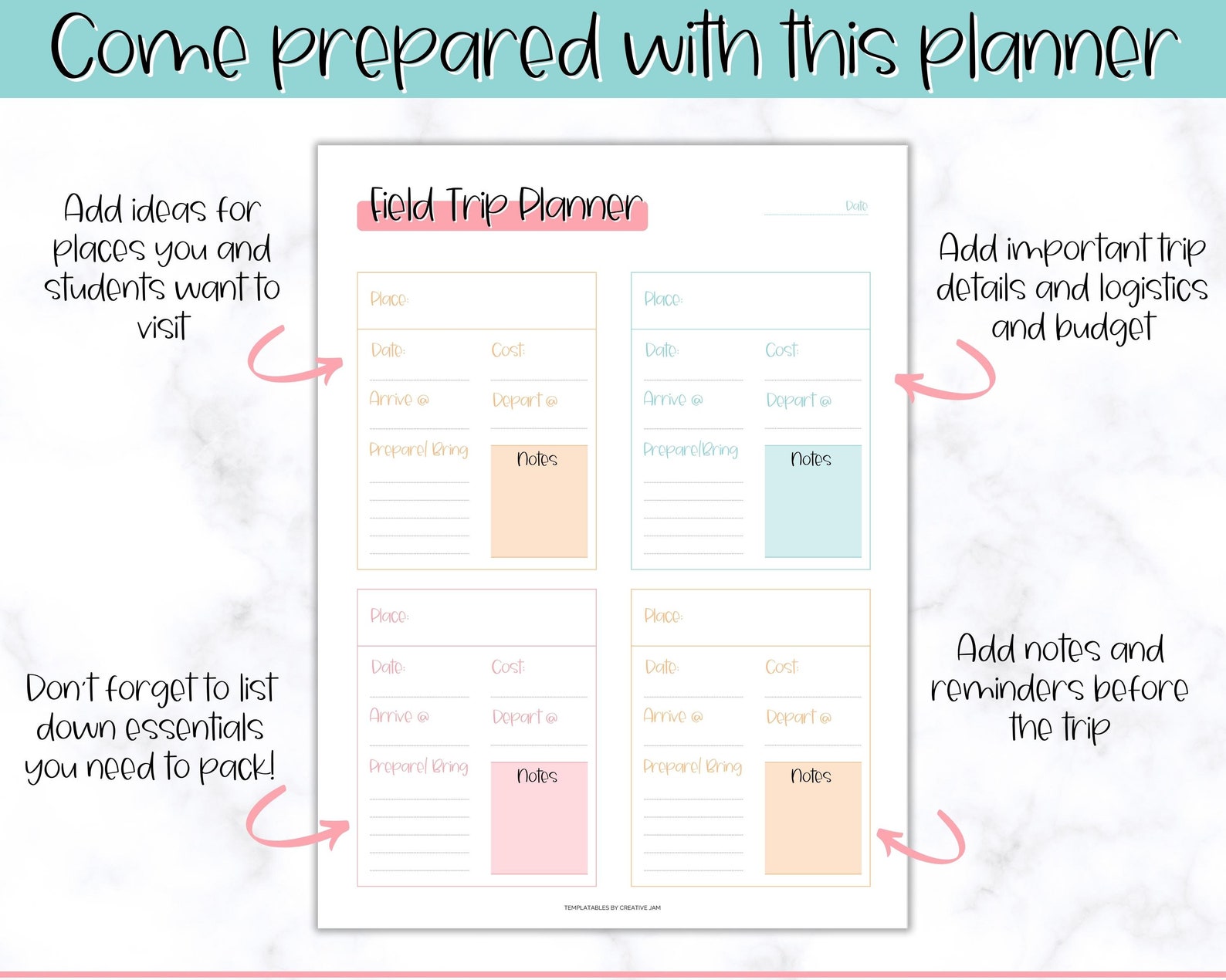 Field Trip Planner BUNDLE Printable Field Trip Log - Etsy