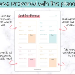 Field Trip Planner BUNDLE, Printable Field Trip Log, Homeschool Planner ...
