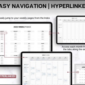 Digital WEEKLY Hourly Planner, 2024 Digital Planner, iPad Planner ...