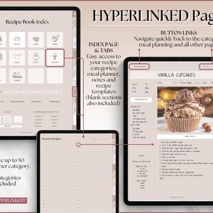 Digital Recipe Book for Goodnotes, Recipe Template, Digital Meal ...