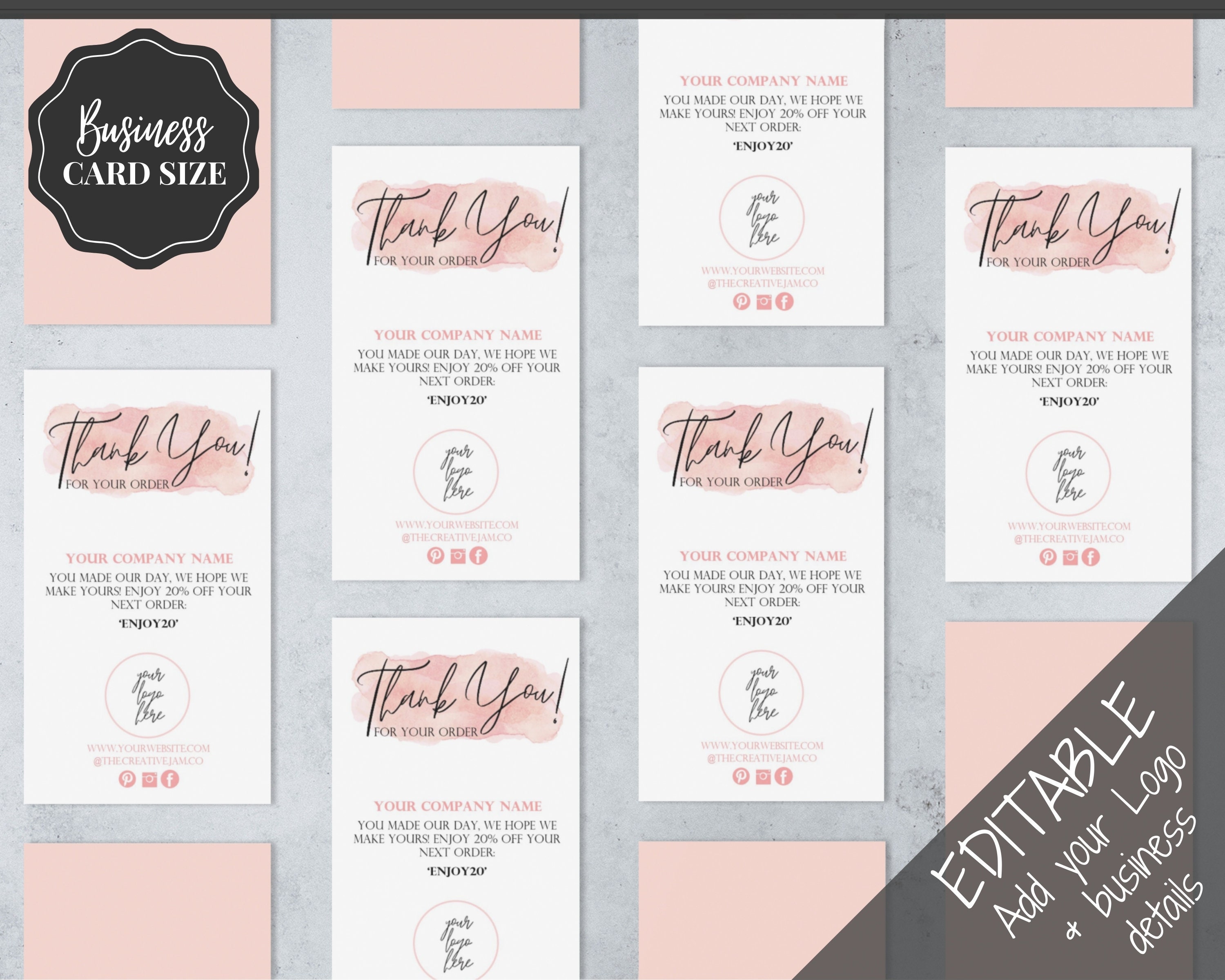 Templates Paper & Party Supplies Small Online Business Etsy Order ...