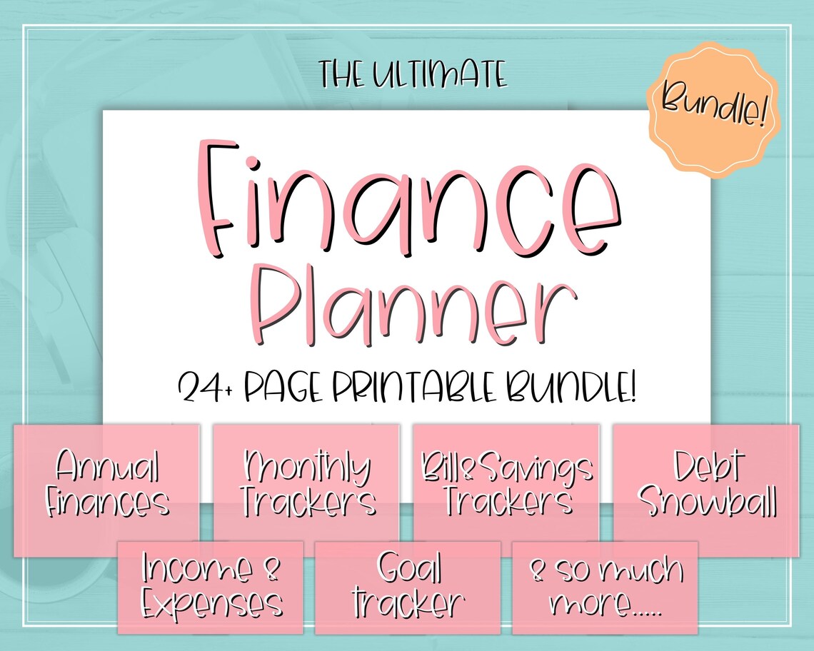 Financial Planner Printable BUNDLE Budget Template Savings - Etsy