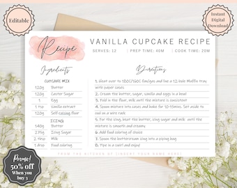 Recipe Cards - Etsy New Zealand