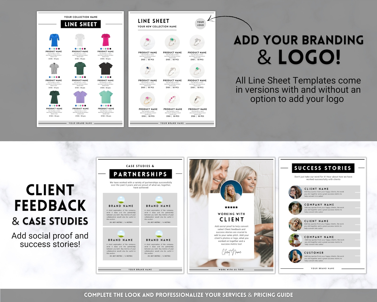 35 Editable Line Sheet Templates Wholesale Catalog Pricing & - Etsy Canada