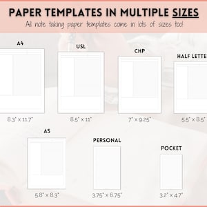 Note-taking Templates, Printable Paper, Note Taking Journal, Cornell ...