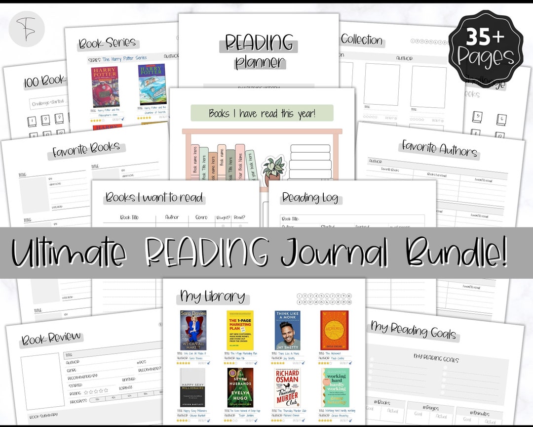READING Journal Printable, Book Tracker, Reading Challenge, Book Review ...