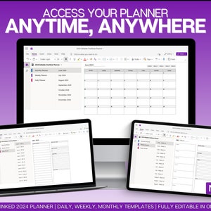 Onenote Planner, EDITABLE 2024 Digital Planner, Onenote Template, Daily ...