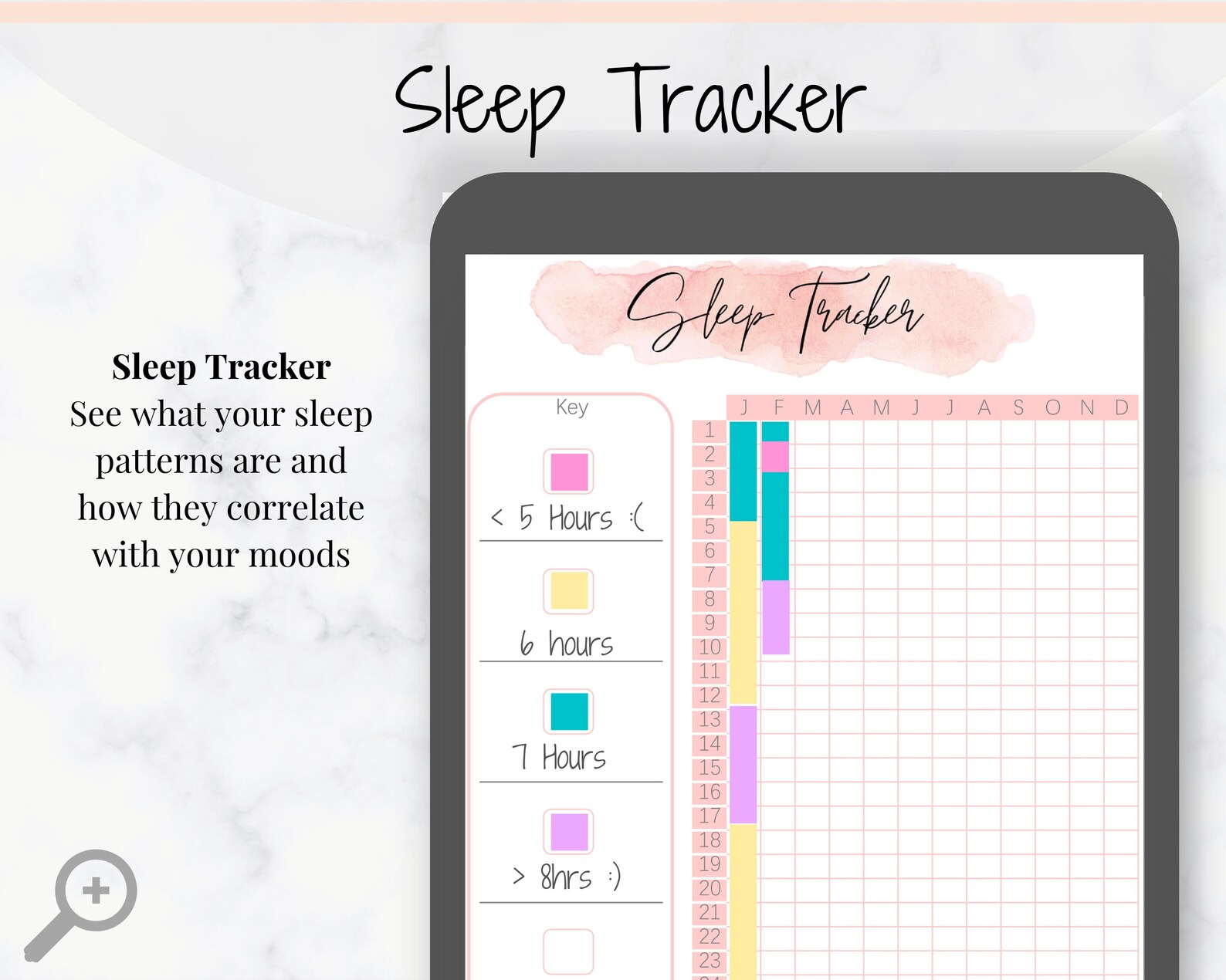 SLEEP TRACKER Printable With Habit Tracker for Gratitude - Etsy