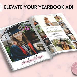 Yearbook Template, Senior & High School Graduation Ad, Grad ...