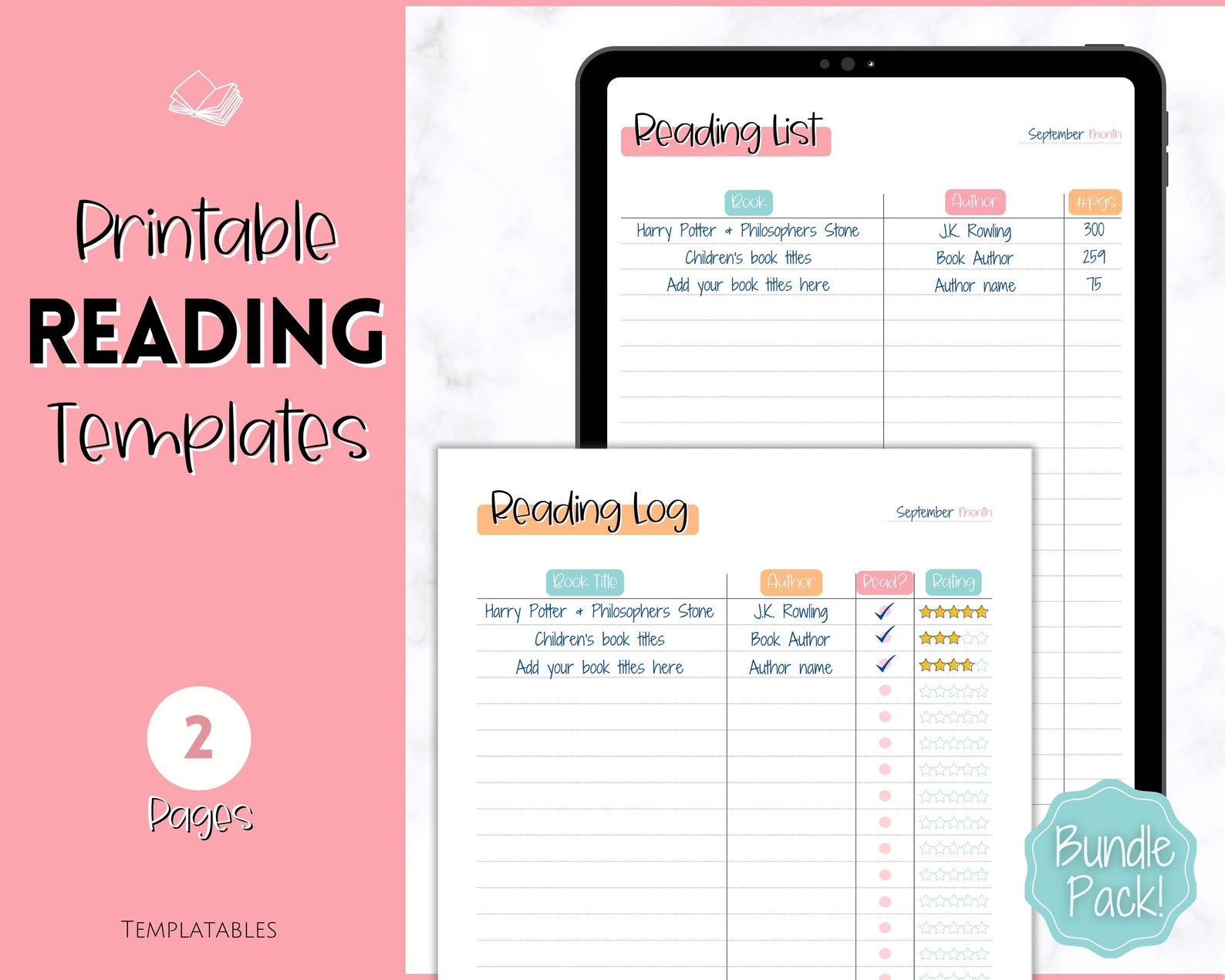 Reading LIST Printable Kids Reading Log Summer Reading - Etsy UK