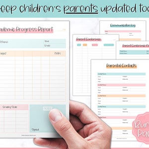 TEACHER Planner Printable, 50+ Pg BUNDLE, Homeschool Teacher, Academic ...
