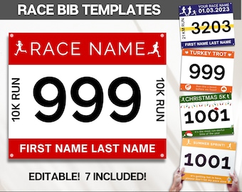 Editable Race Bib - Etsy