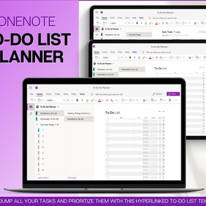 Onenote to Do List Template, Hyperlinked to Do List for One Note ...