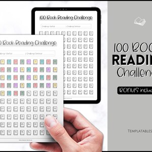 100 Book Challenge Printable, Reading Challenge BUNDLE, 100 Books, Kids ...