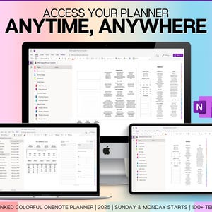 2025 Onenote Digital Planner, COLORFUL Onenote Template, Daily, Weekly ...