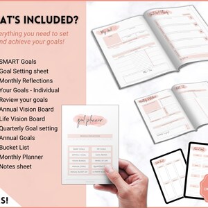 Goal Tracker Printable BUNDLE, 2023 Goals Planner, SMART Goal Setting ...