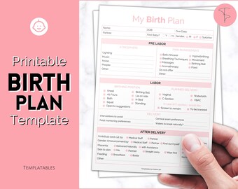 Hypnobirthing Visual Birth Plan - Etsy