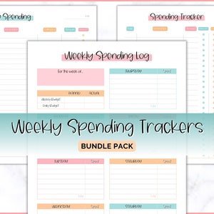 Weekly Spending Tracker, Printable Spending Log, Weekly Budget Planner ...