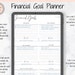 Financial Goals Planner Vision Board Printable, Initiative & Habit Goal ...