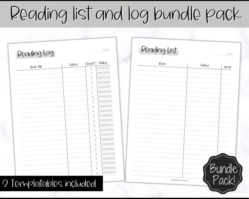 Kids Reading Log Reading List Printable Summer Reading - Etsy
