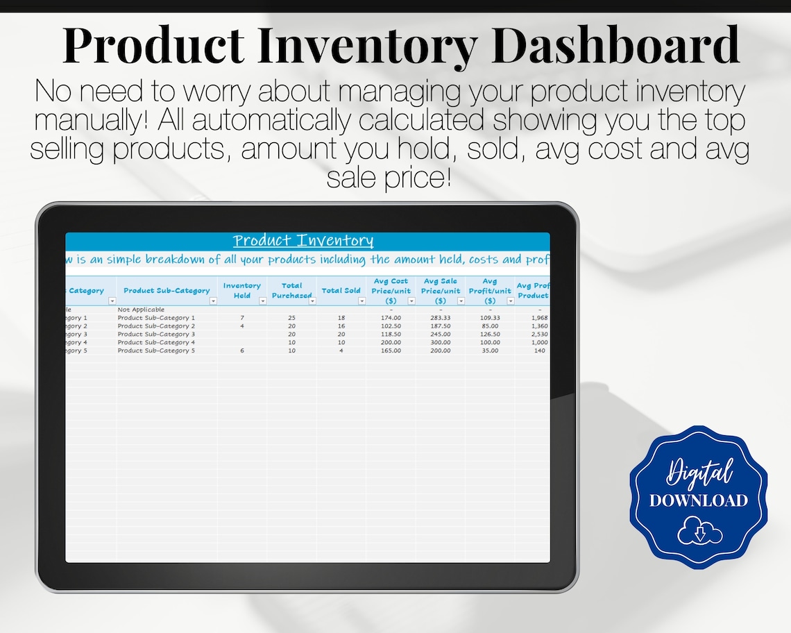 Small BUSINESS Tracker. Editable Spreadsheet for Your Business ...