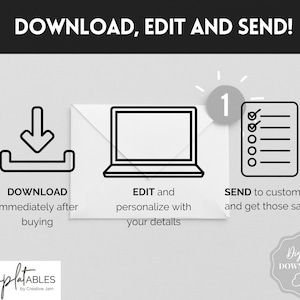 EDITABLE Receipt Template, Receipt Form, Small Business, Invoice Order ...