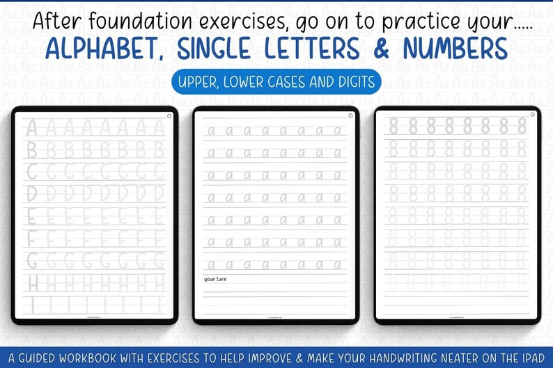 Handwriting Practice Workbook for the iPad | Handwriting & Lettering ...