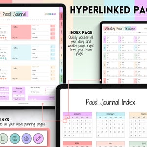 Food Journal, Colorful Food Dairy & Weekly Meal Planner, Daily Food ...