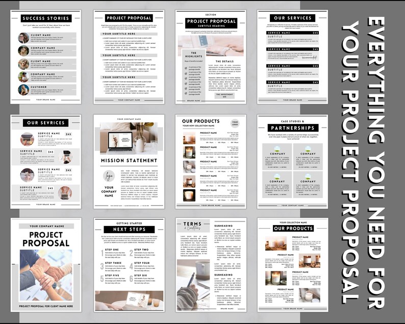 Business Proposal Template, Project Proposal, 40 Editable Canva ...