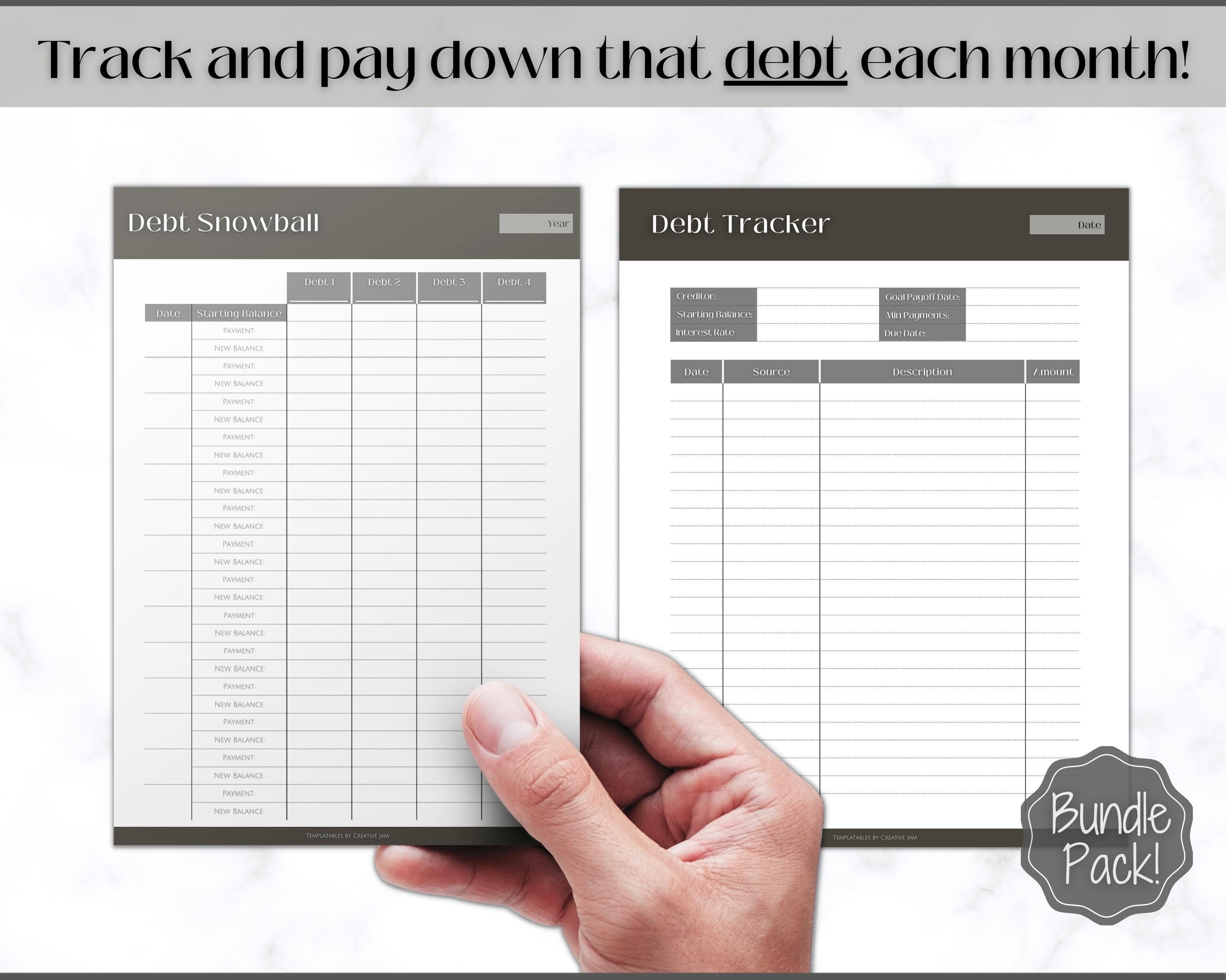 Financial Planner Printable BUNDLE Budget Template Savings | Etsy