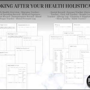 Medical Tracker Bundle, 50 Medical Binder Pages, Medical Planner ...