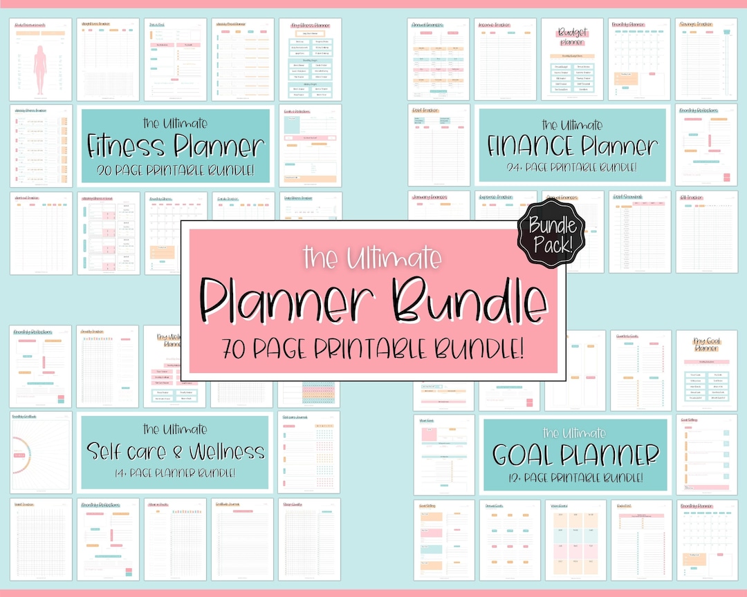 Ultimate PLANNER BUNDLE! Printable Goal Planner, Finances & Budget ...