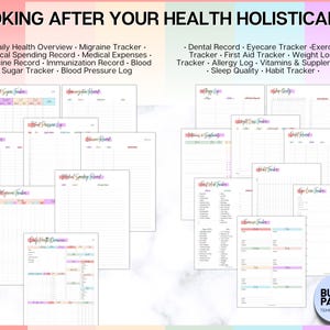 Medical Tracker Bundle, 50 Medical Binder Pages, Medical Planner ...