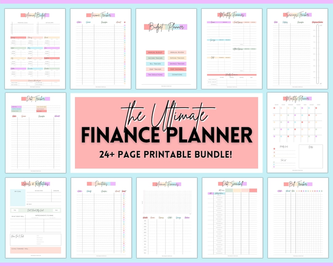 A5 Finance Planner BUNDLE! Budget Planner Templates, Financial Savings ...