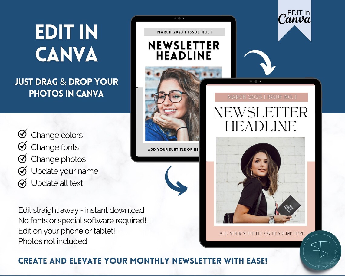 Newsletter Template, 45+ Editable Canva Templates, Monthly, Real Estate ...