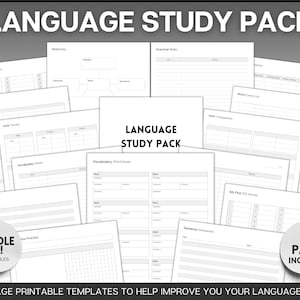 Language Learning Planner, Study Korean, Japanese, Spanish, French ...