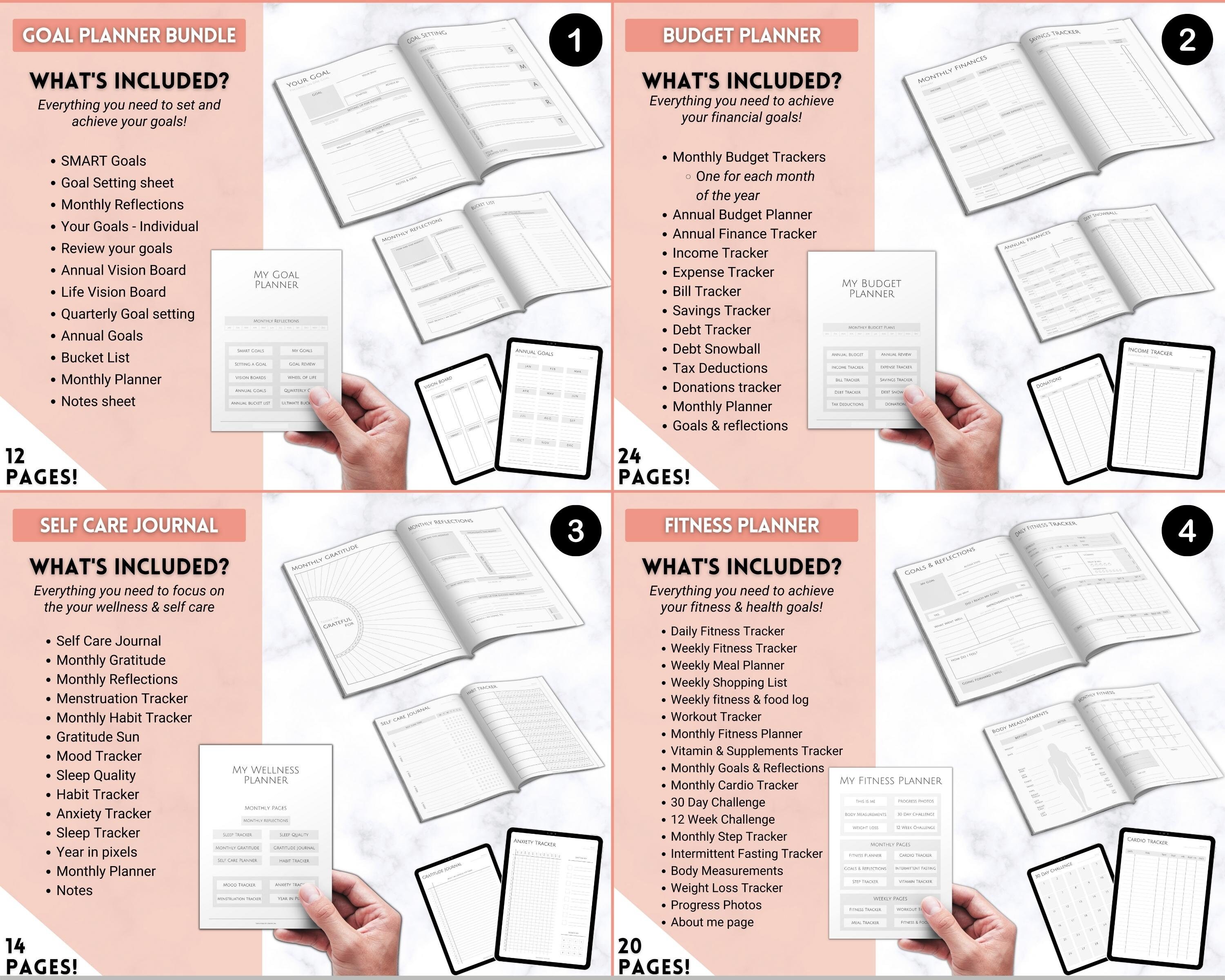 Ultimate PLANNER BUNDLE! Printable Goal Planner, Finances & Budget ...