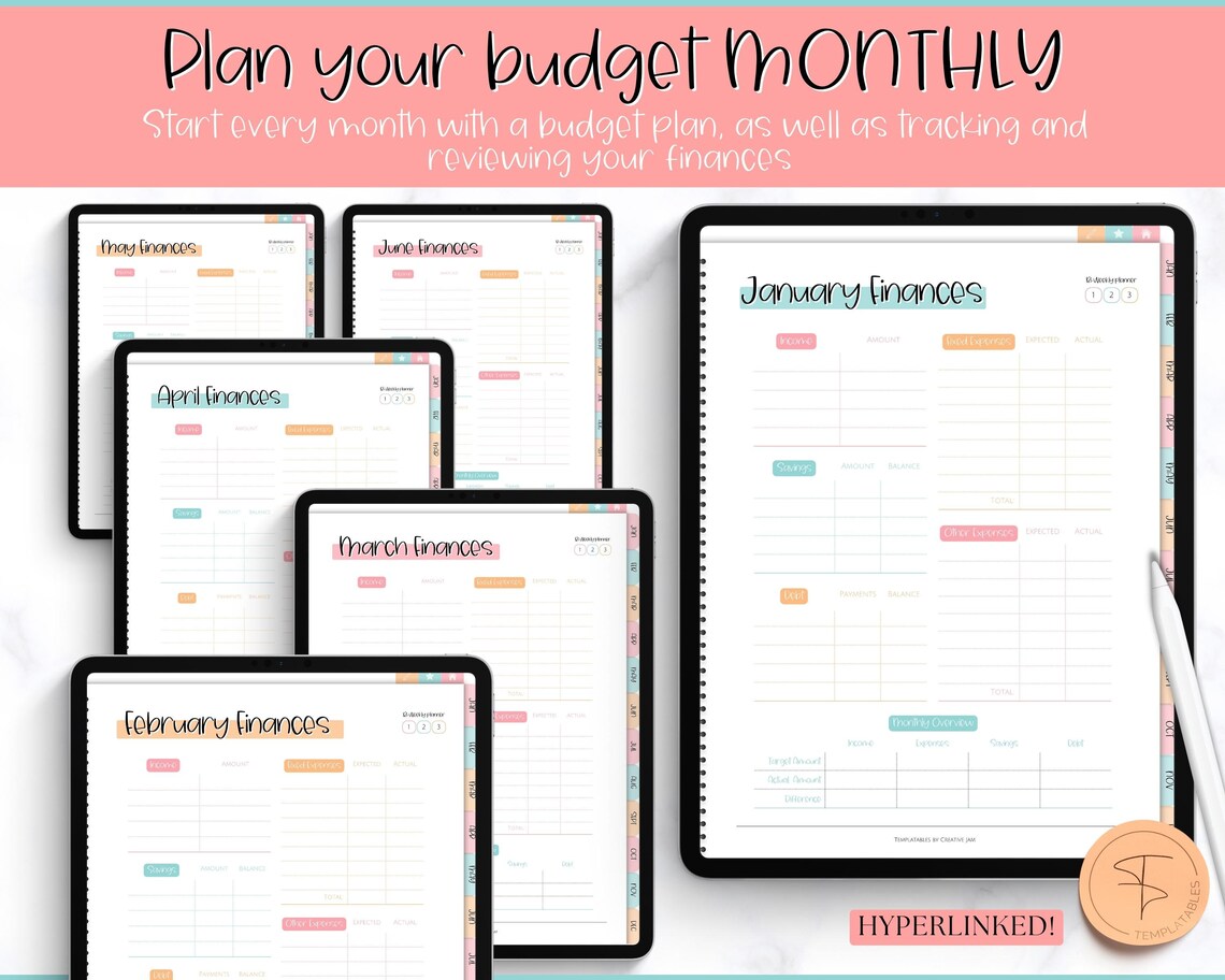 Digital Biweekly Budget Planner, DIGITAL Planner, Budget by Paycheck ...